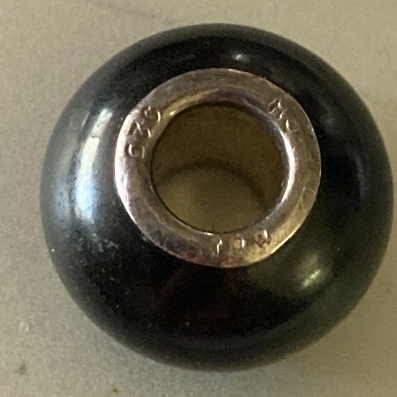 Unk | Jewelry | Retired Dark Blueblack And Sterling Silver Charm For ...